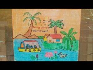 Kerala Piravi Drawing, Images, 1 November Kerala Piravi Poster Drawing ...