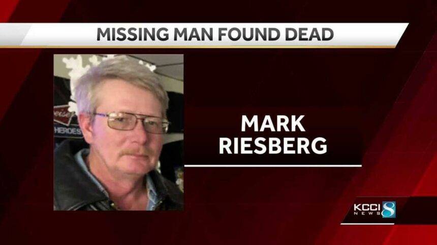 Mark Riesberg Missing Update, Mark Riesberg Iowa Found Dead With ...